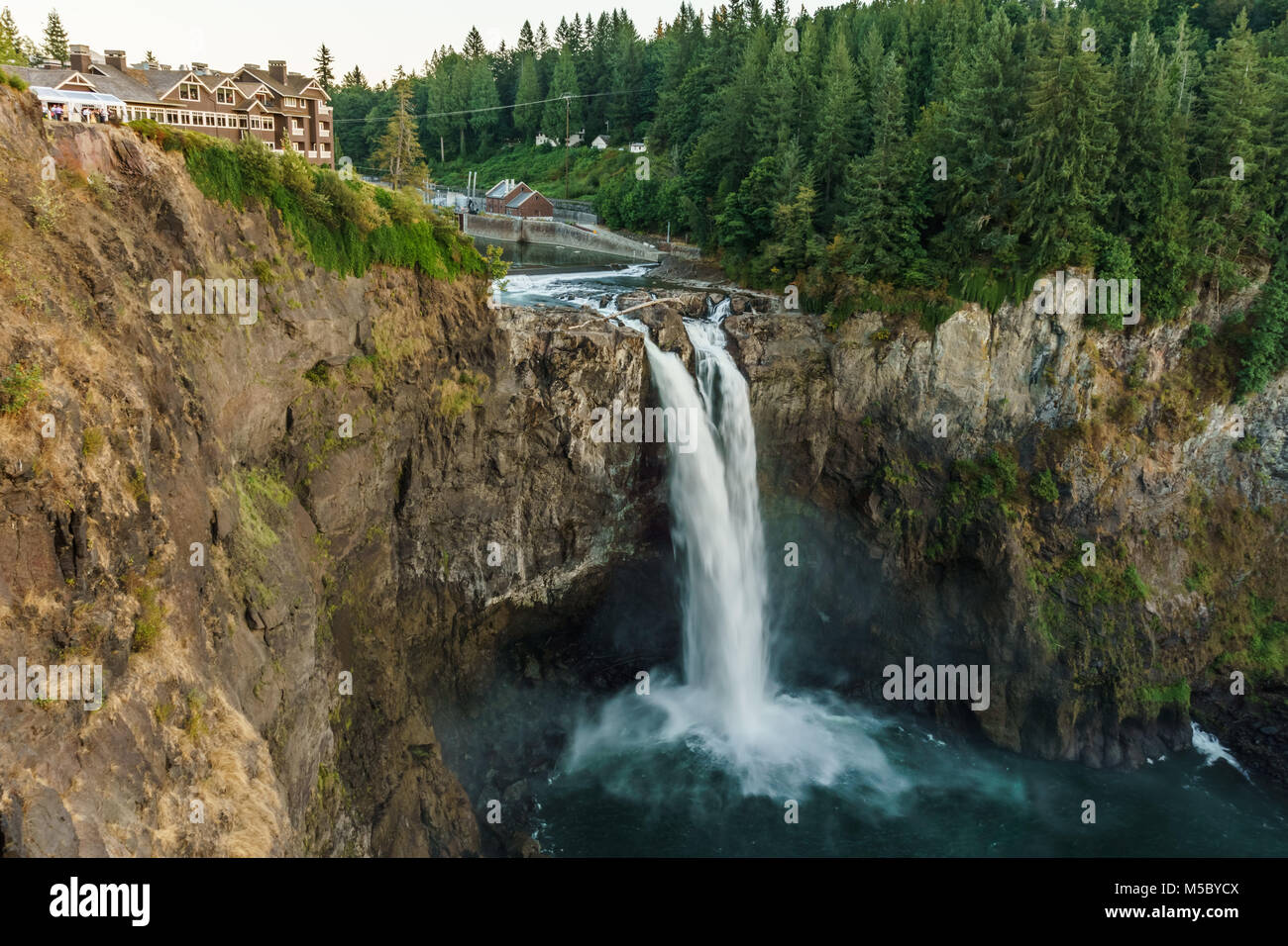 Snoqualmie, USA, September 2, 2017 : View of Snoqualmie Fallsand Salish ...