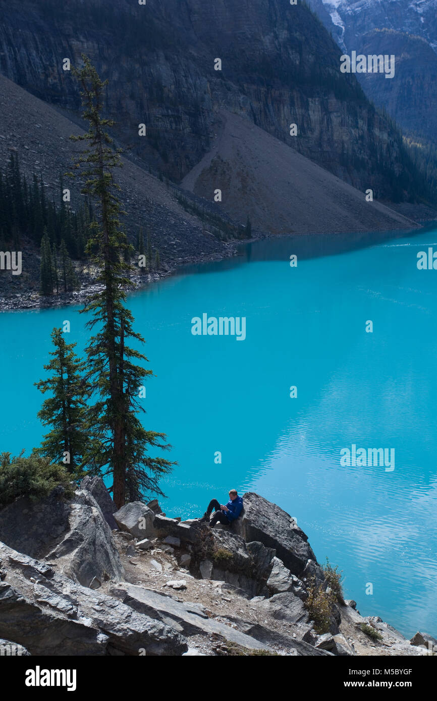 Moraine Lake in the Valley of the Ten Peaks Banff National Park Alberta Canada Stock Photo - Alamy