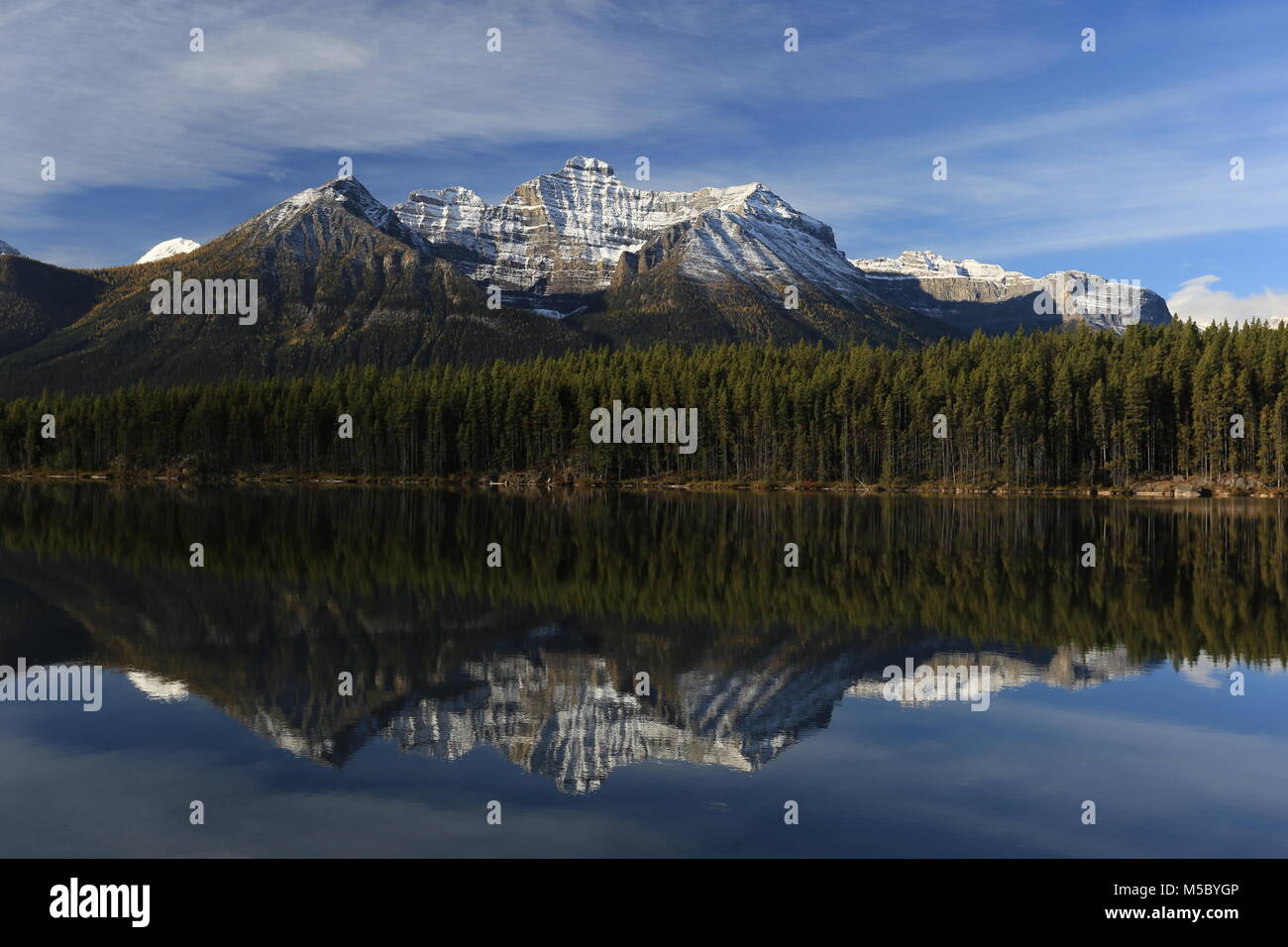 Herbert Lake in Banff National Park is right off the Icefields Parkway ...