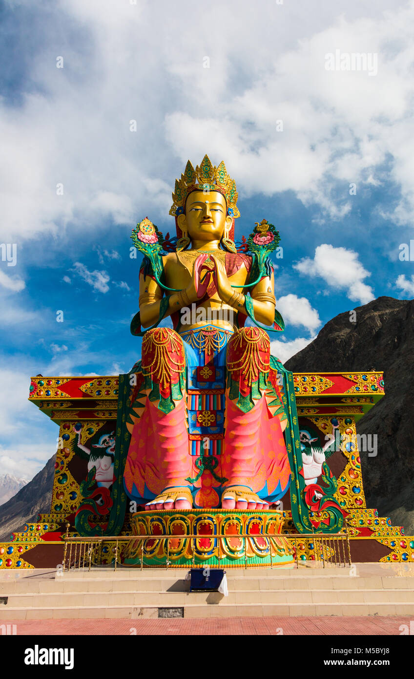 Diskit Monastery Buddha Statue, Nubra Valley, Leh Ladakh, Jammu Kashmir ...