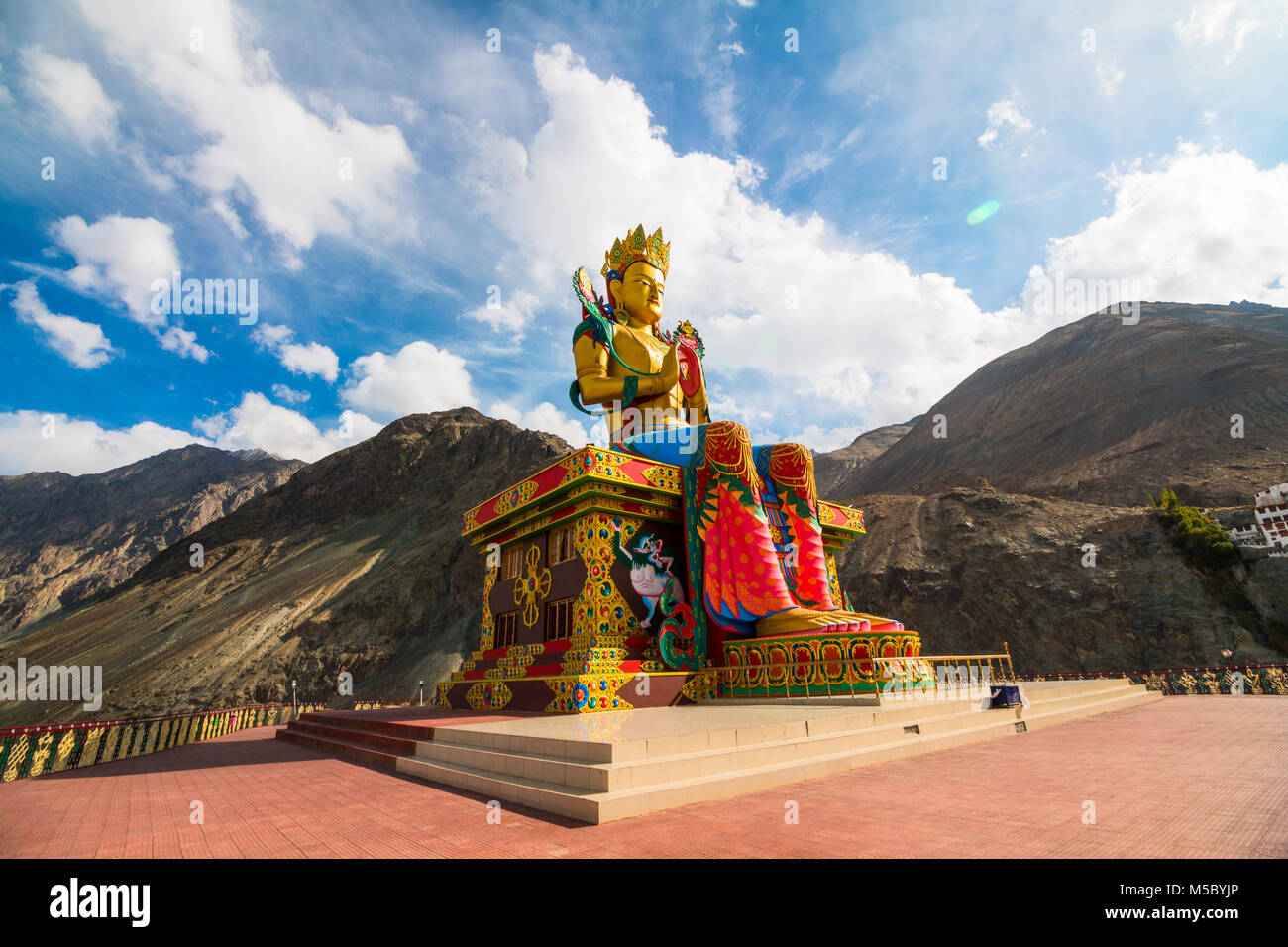 Diskit Monastery Buddha Statue, Nubra Valley, Leh Ladakh, Jammu Kashmir ...