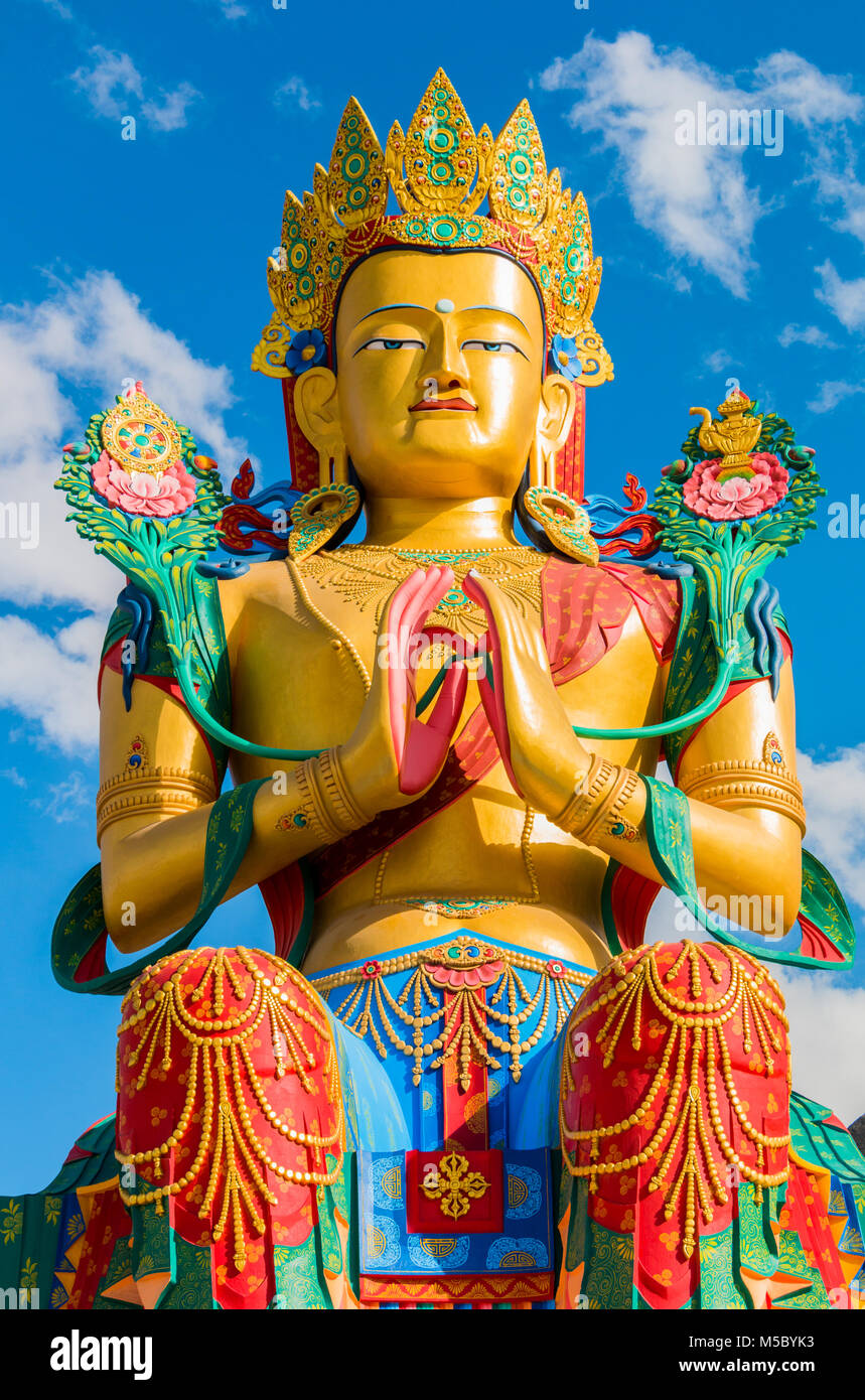 Diskit Monastery Buddha Statue, Nubra Valley, Leh Ladakh, Jammu Kashmir ...