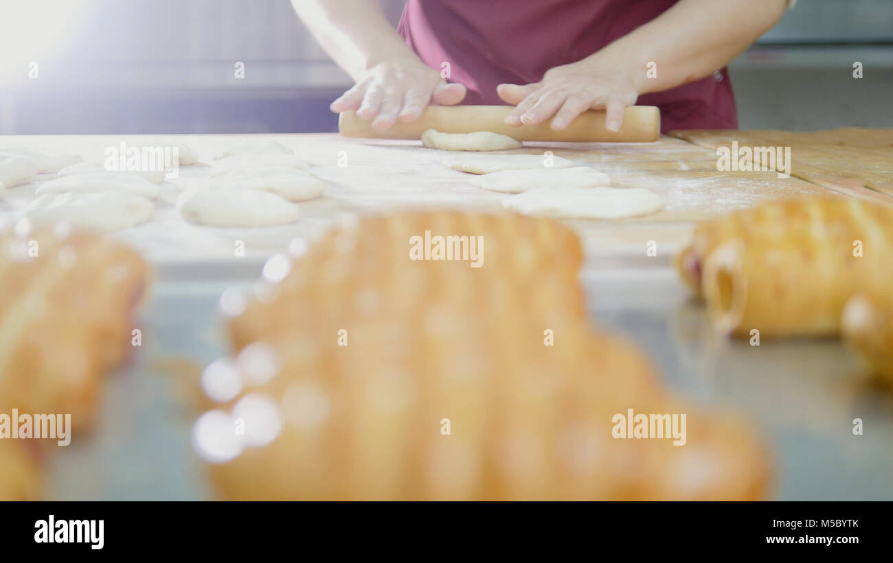 The process of making bakery products with hands Stock Photo - Alamy