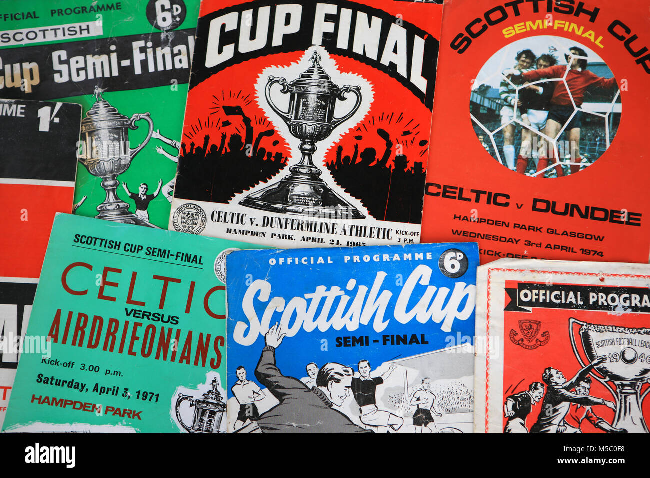 Scottish Cup programmes Stock Photo - Alamy