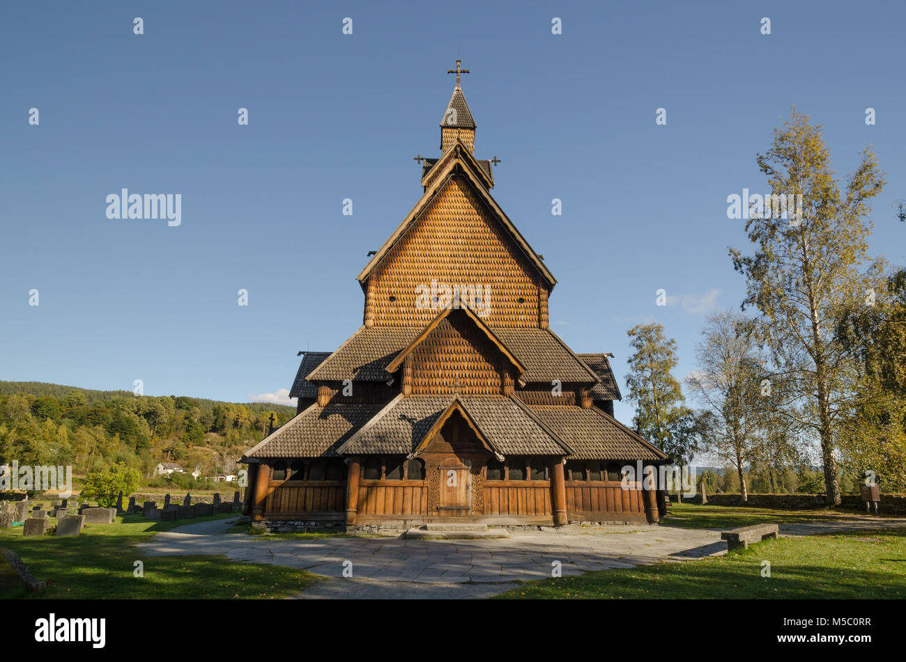 Notodden, Norway, Sep 2012: Old Heddal stave church Stock Photo - Alamy