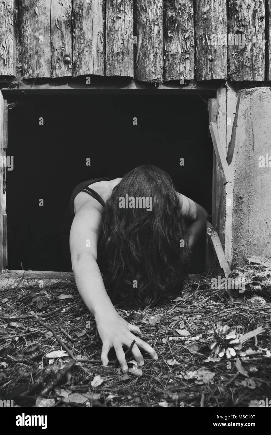 Black hair woman ghost hi-res stock photography and images - Alamy