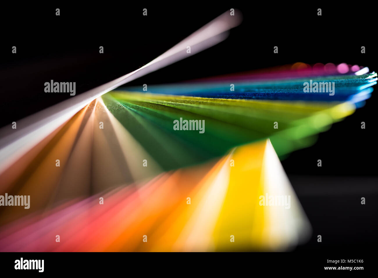 dynamic composition of colorful papers Stock Photo - Alamy
