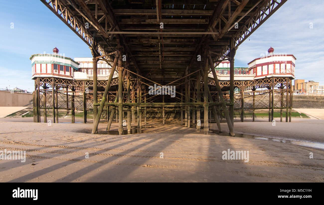 Blackpool, England, UK - August 1, 2015: Blackpool North Pier, a ...
