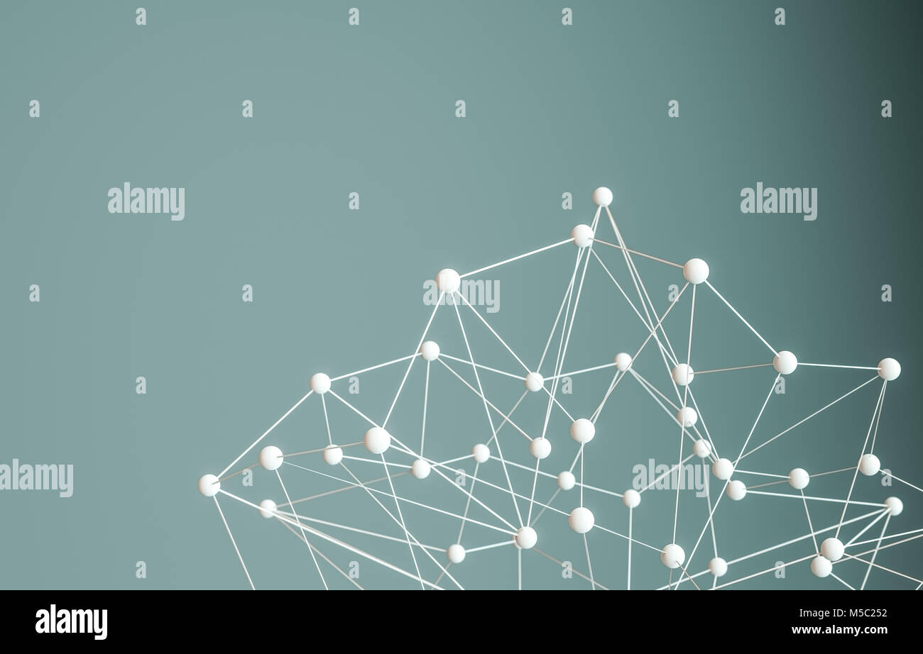 Plexus background with lines and spheres Stock Photo - Alamy