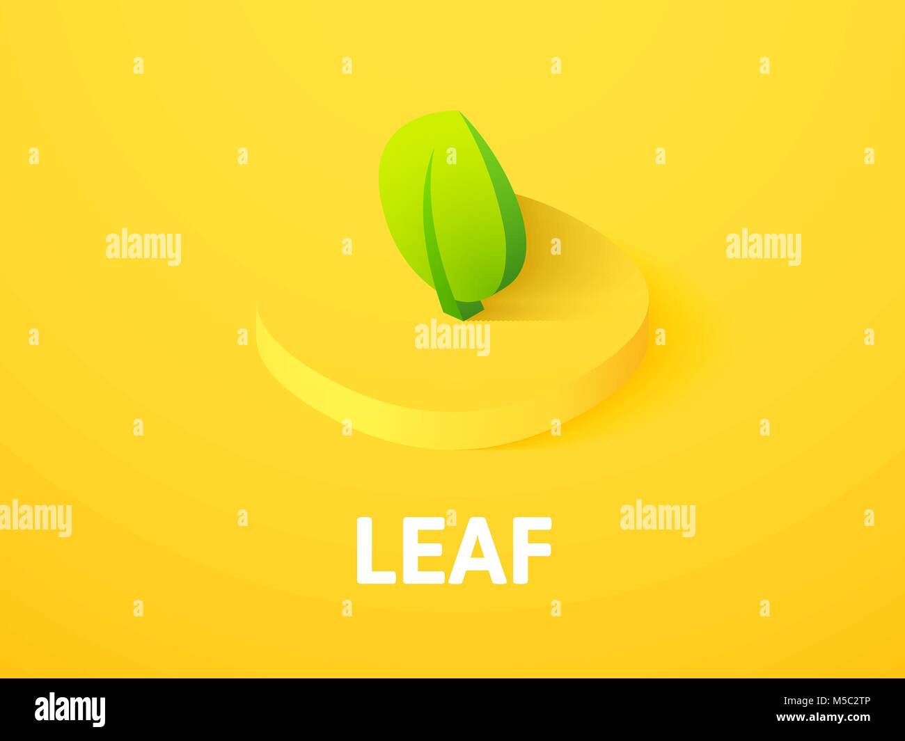 Leaf outline on green background Stock Vector Images - Alamy