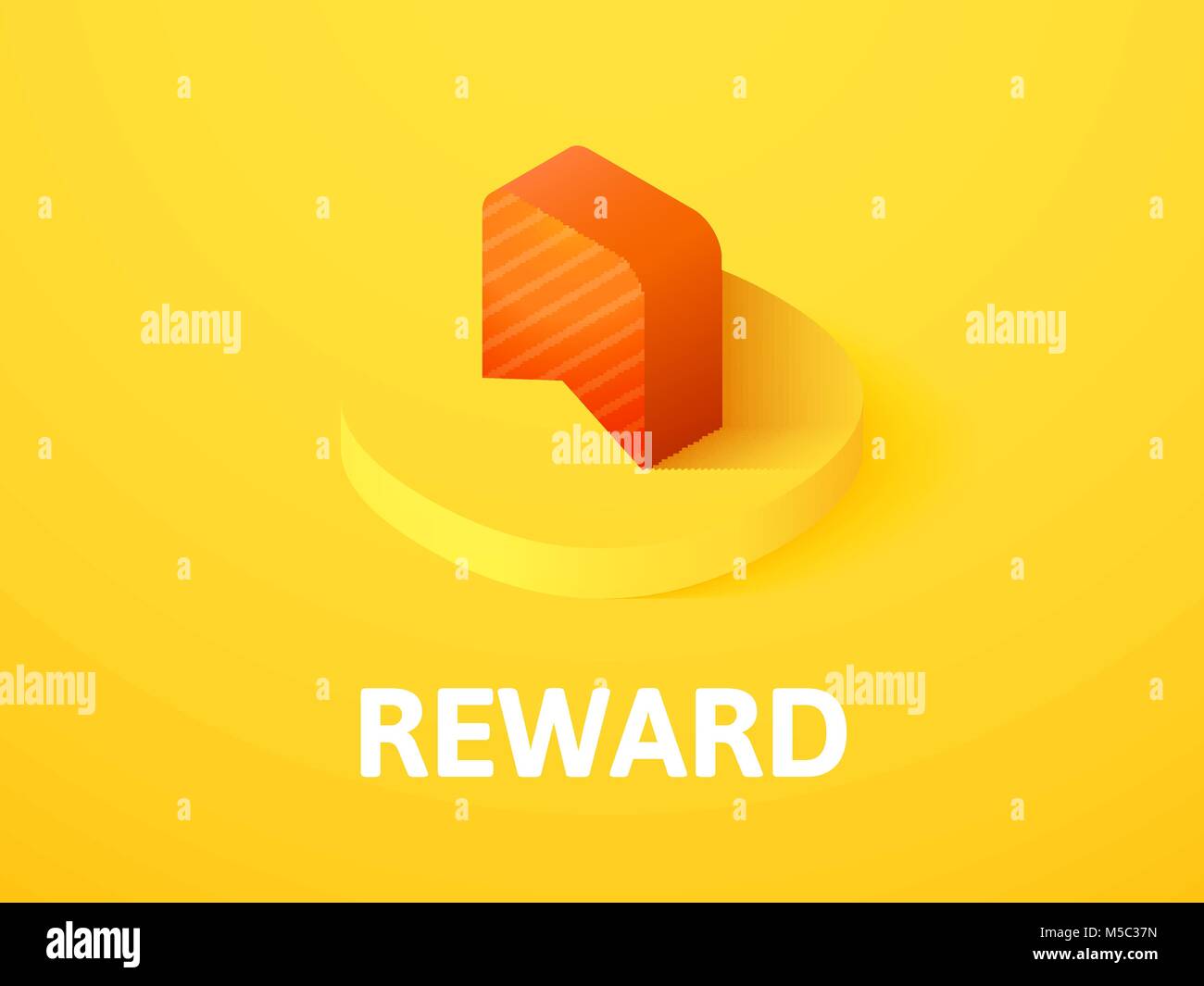 Reward isometric icon, isolated on color background Stock Vector Image ...