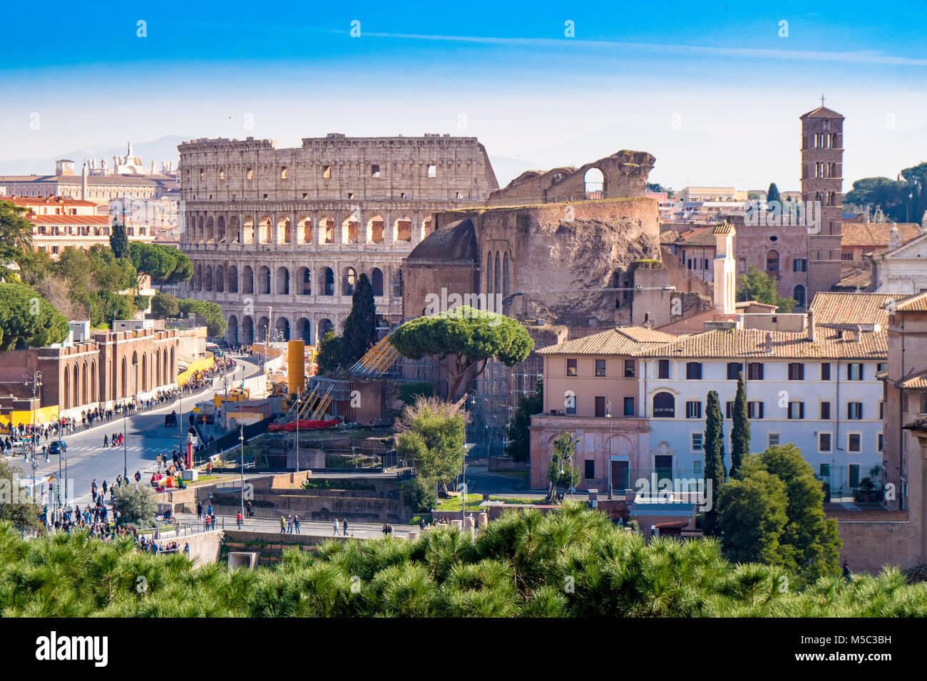 Rome aerial colosseum hi-res stock photography and images - Alamy