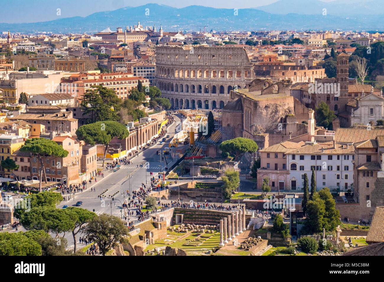 The Colosseum in Rome as seen from the air Stock Photo - Alamy