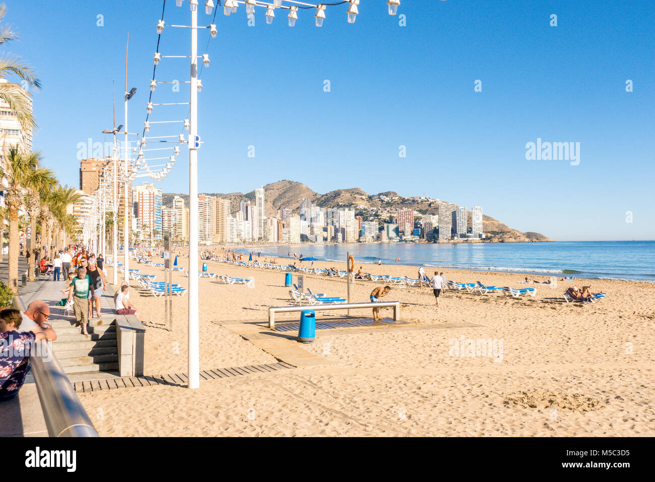 People enjoying holiday in Benidorm, Spain Stock Photo - Alamy