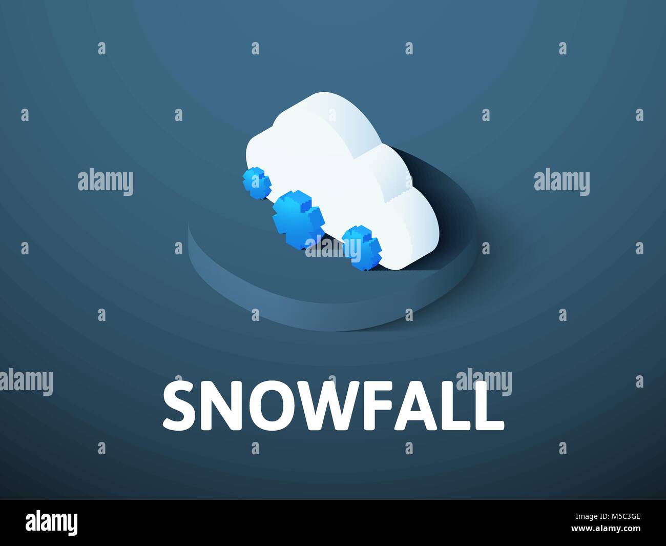 White line snowfall icon isolated Stock Vector Images - Alamy