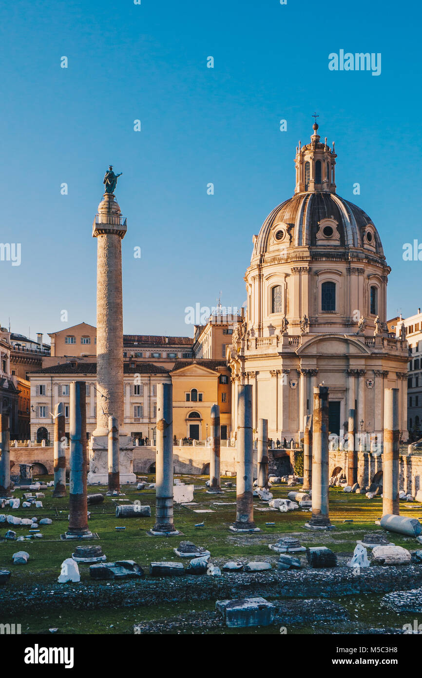 Landmark trajans forum hi-res stock photography and images - Alamy
