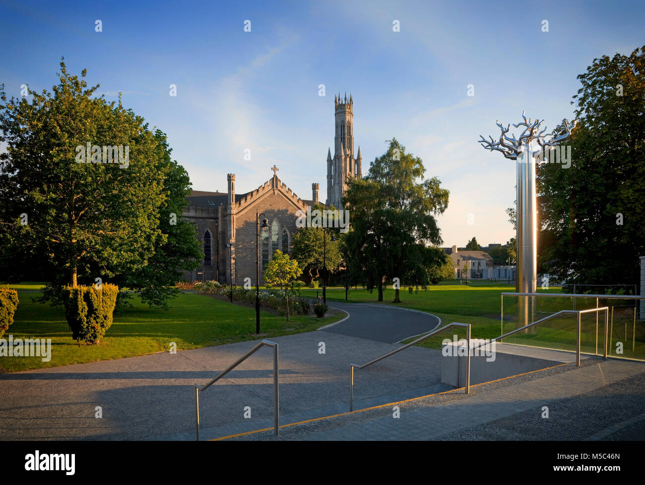View of the 19th Century Gothic Cathedral (RC) from the steps of the ...