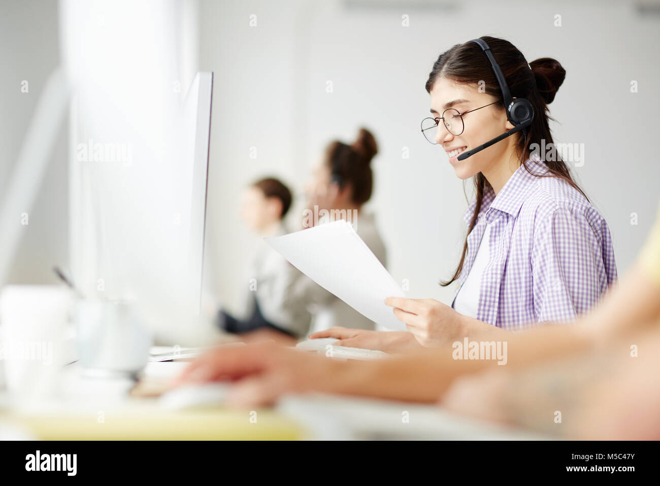 Operator at work Stock Photo - Alamy