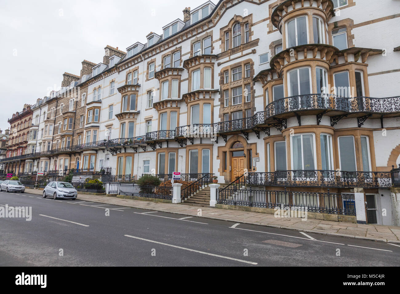 Victorian terraced houses in Saltburn by the Sea,England,UK Stock Photo ...