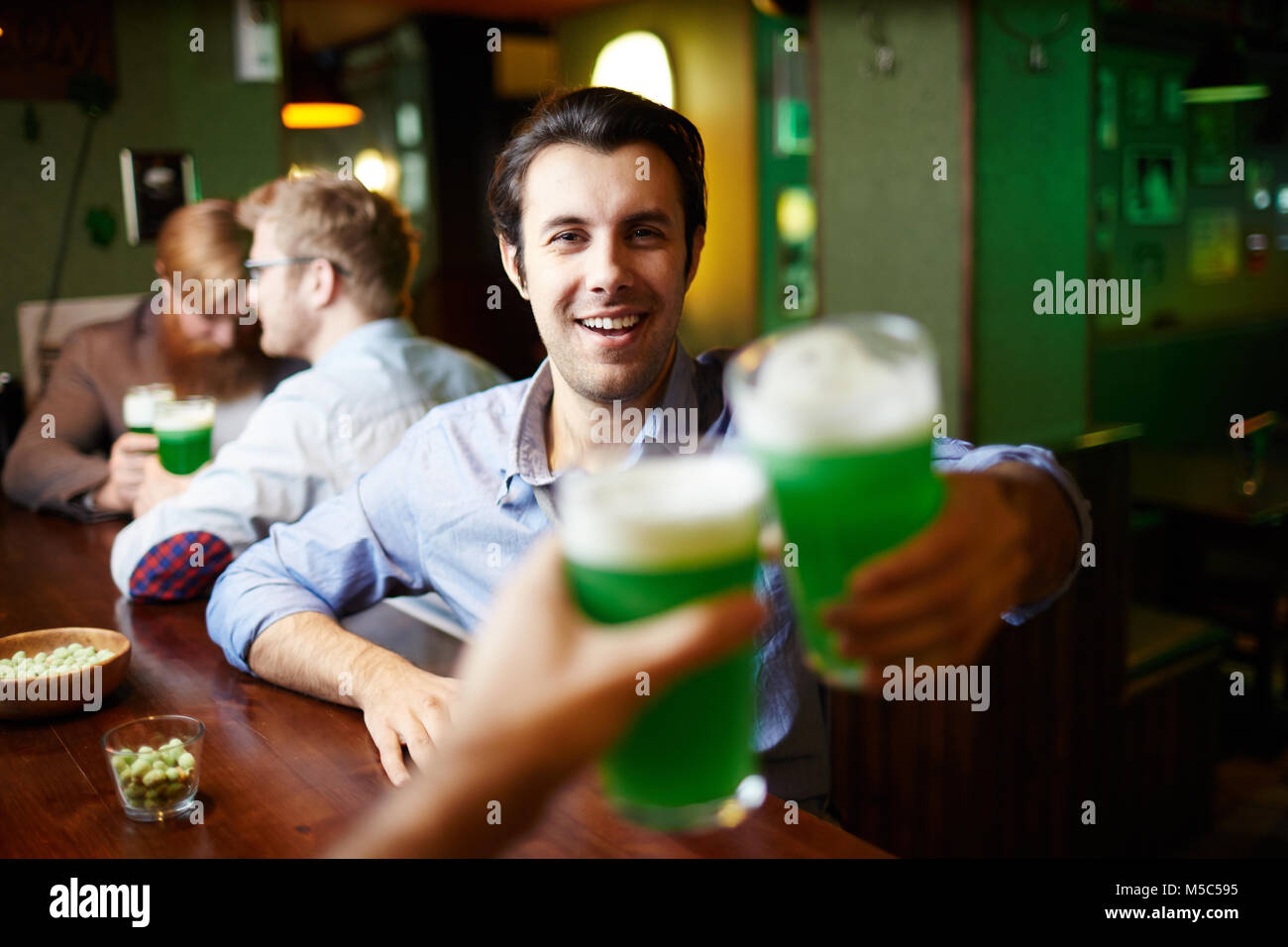 Evening in bar Stock Photo - Alamy