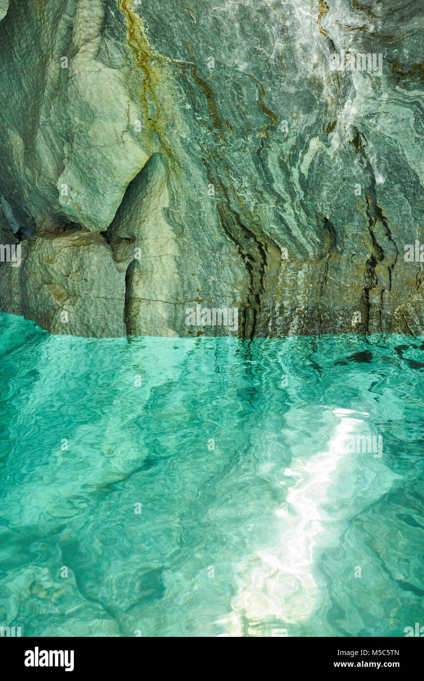 The Marble Caves of Patagonia, Chile. Turquoise colors and splendid ...