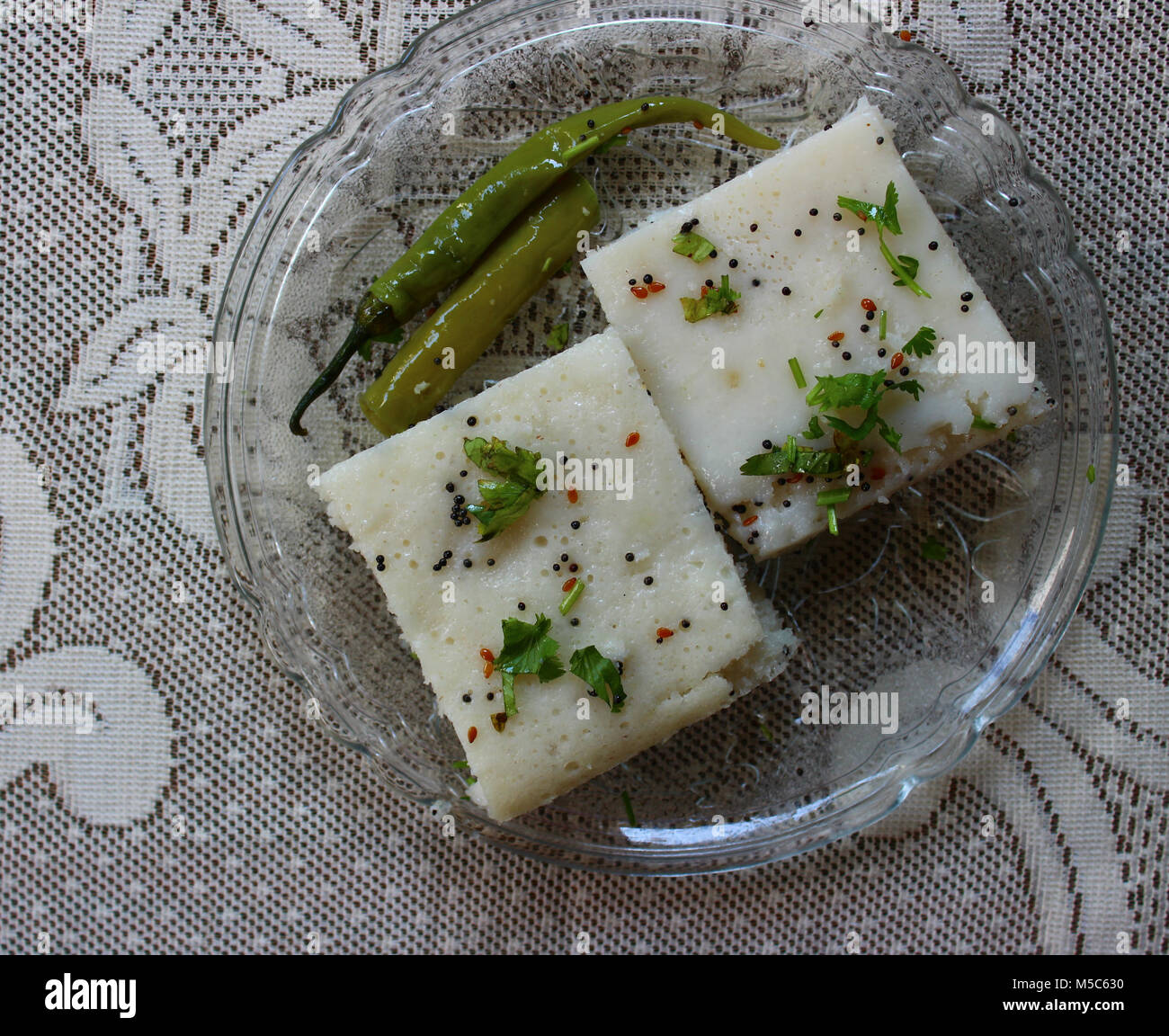 Dhokla top view hi-res stock photography and images - Alamy