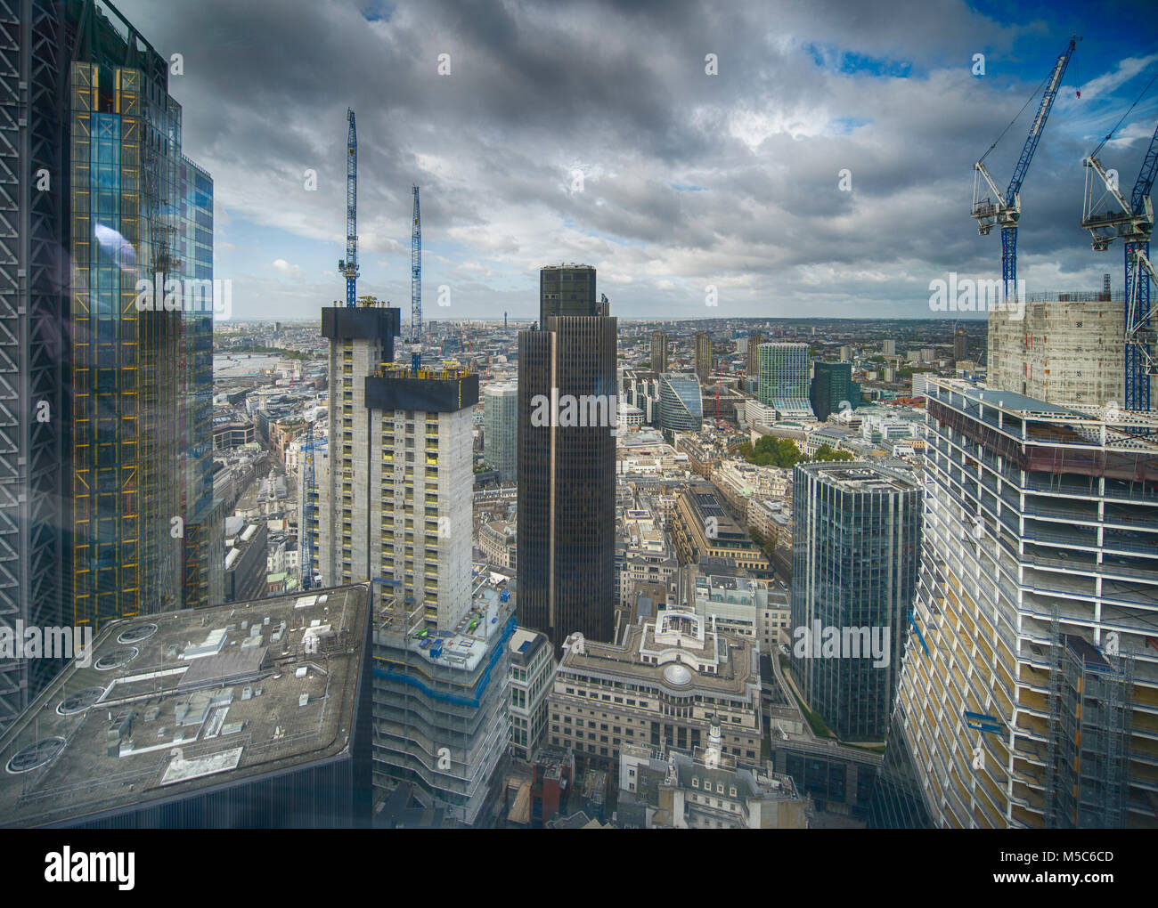 UK Weather: City of London high rise office buildings under cloudy ...