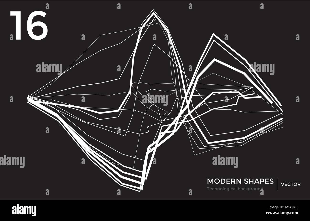 Vector modern shape technological background Stock Vector Image & Art ...