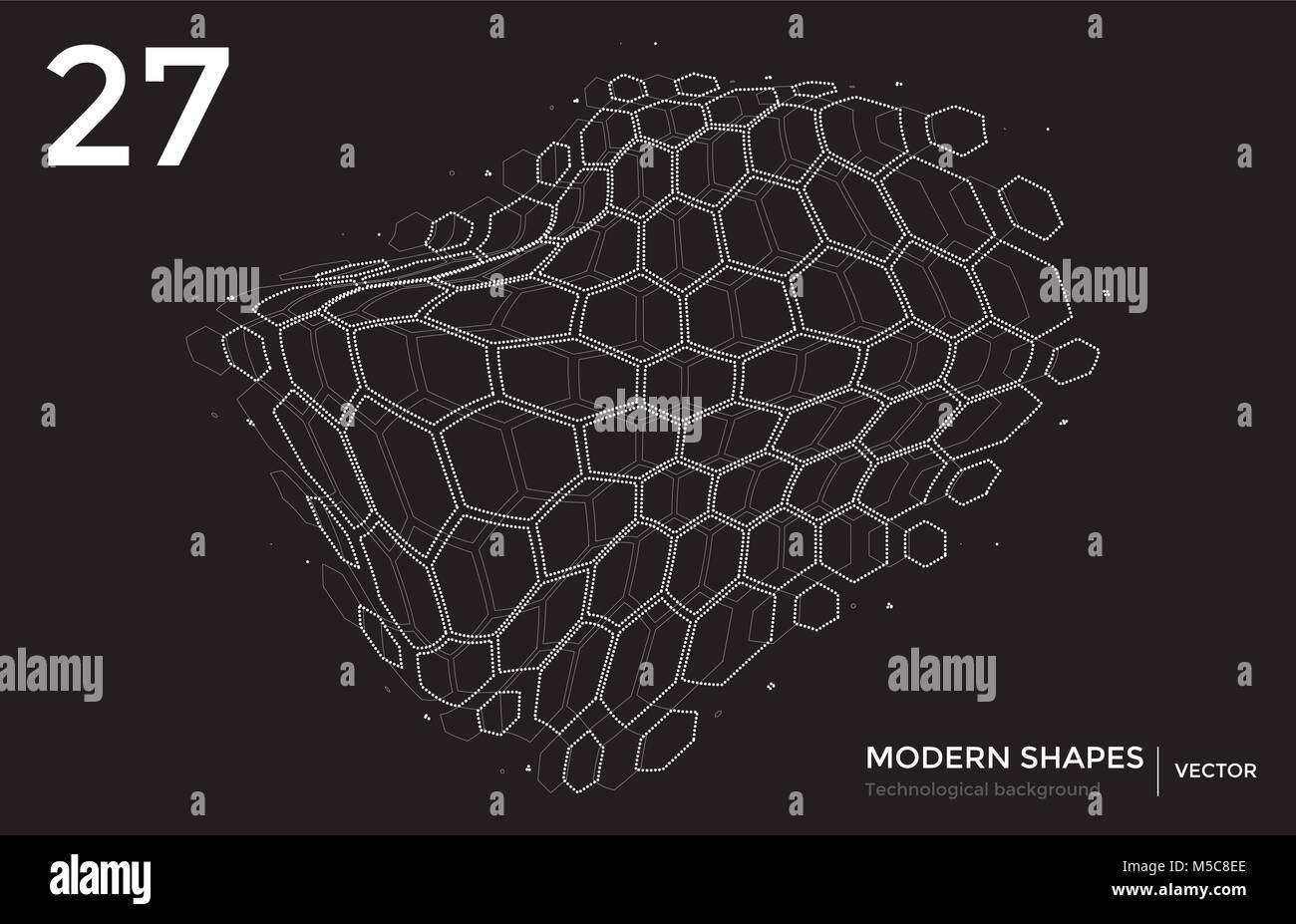 Vector modern shape technological background Stock Vector Image & Art ...
