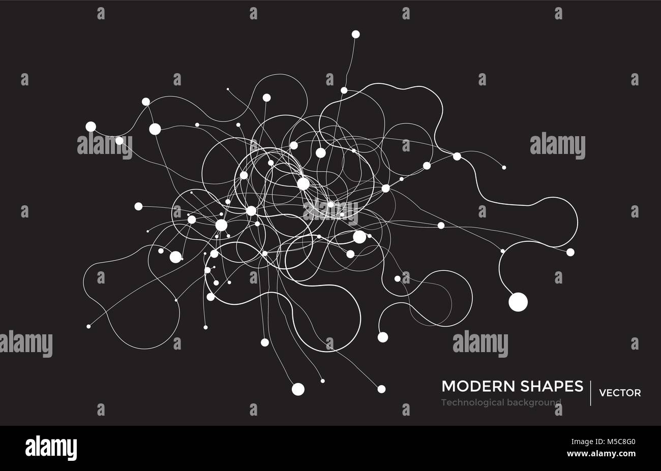 Vector Abstract Circuit Networking Blockchain Concept Stock Vector
