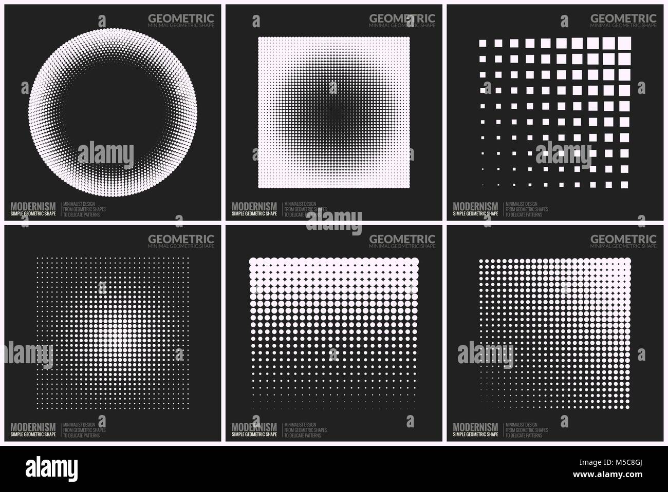 Universal Halftone Geometric Shapes For Design Stock Vector Image & Art ...