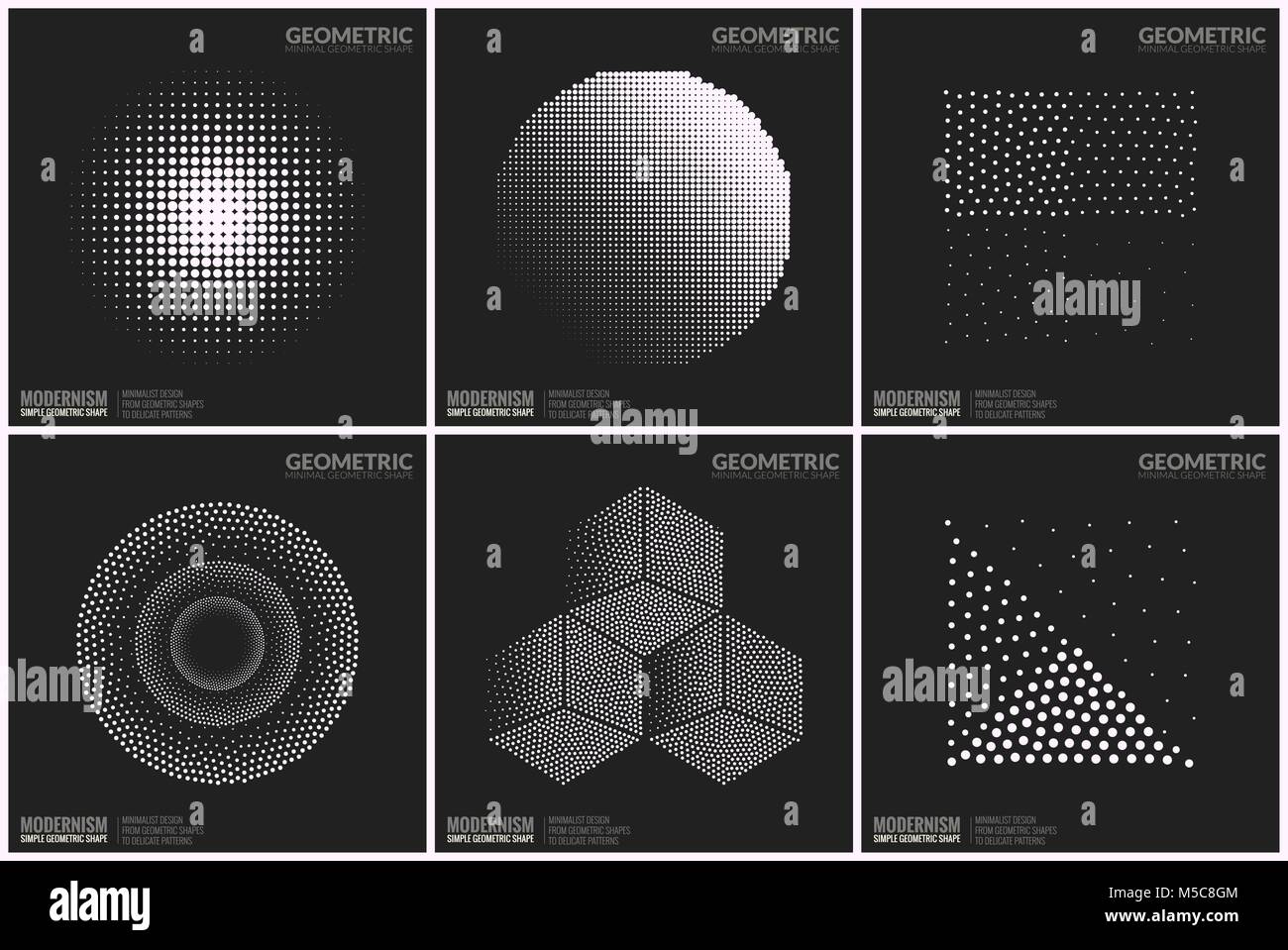Universal Halftone Geometric Shapes For Design Stock Vector Image & Art ...