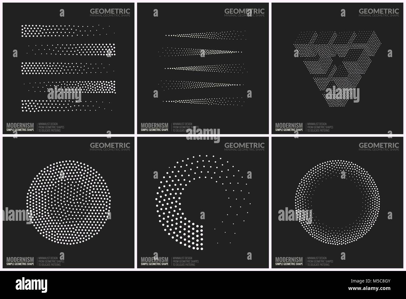 Universal Halftone Geometric Shapes For Design Stock Vector Image & Art - Alamy