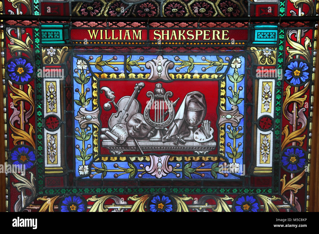 The Shakespeare Window on display at the State Library of Victoria in ...