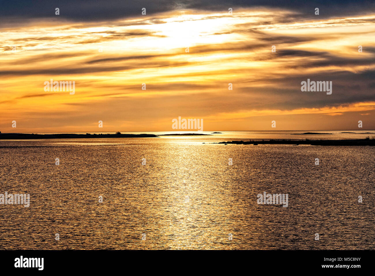 Golden sun reflected on hi-res stock photography and images - Alamy