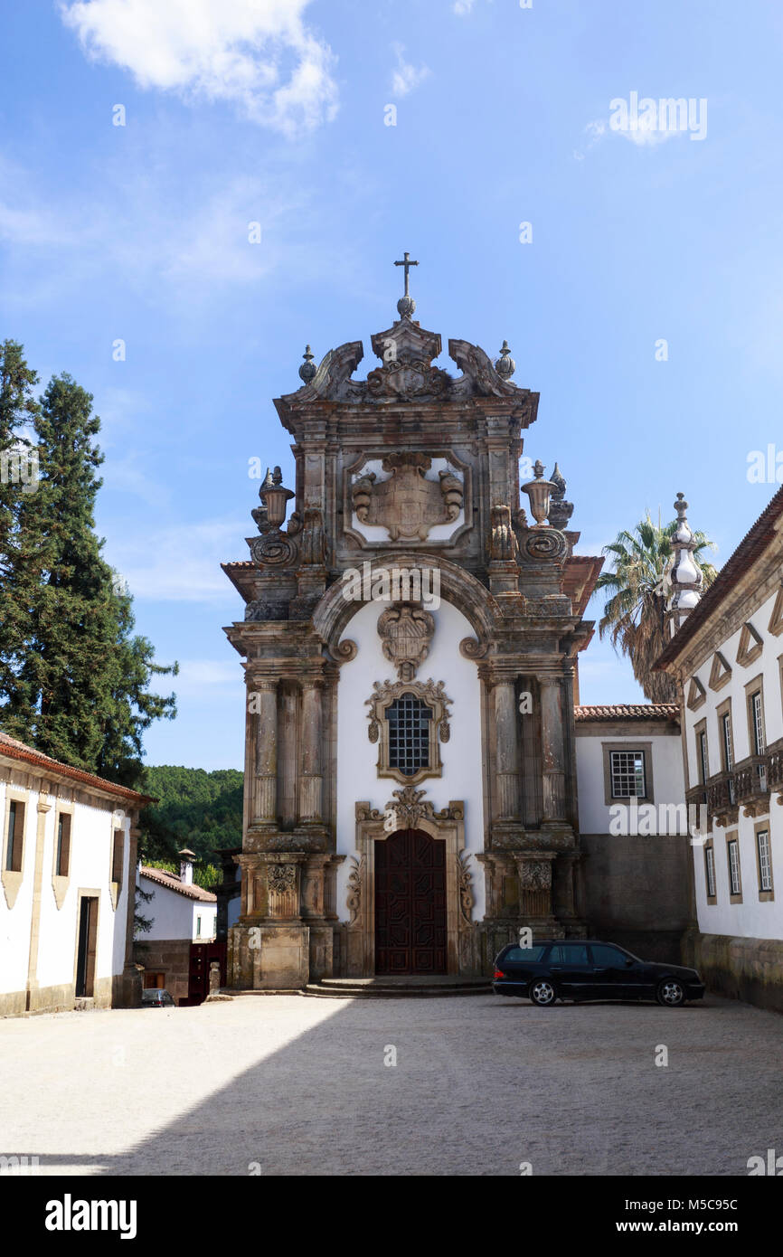 Facade of the chapel of the Mateus Palace in Vila Real, Portugal Stock ...
