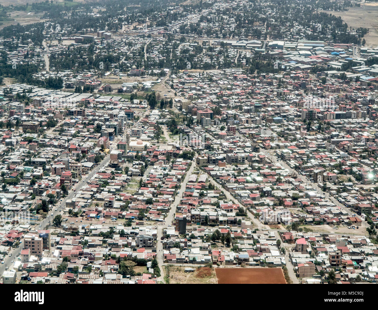 aerial view of vast slums of Addis Ababa, Ethiopia Stock Photo - Alamy