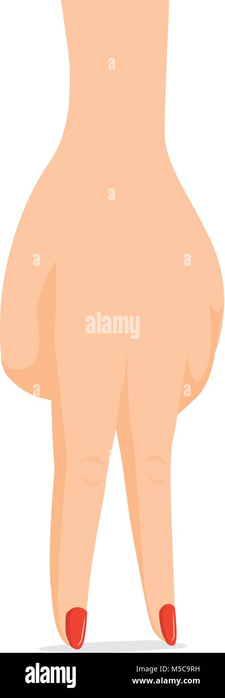 Cartoon illustration of woman using fingers as legs Stock Vector Image ...