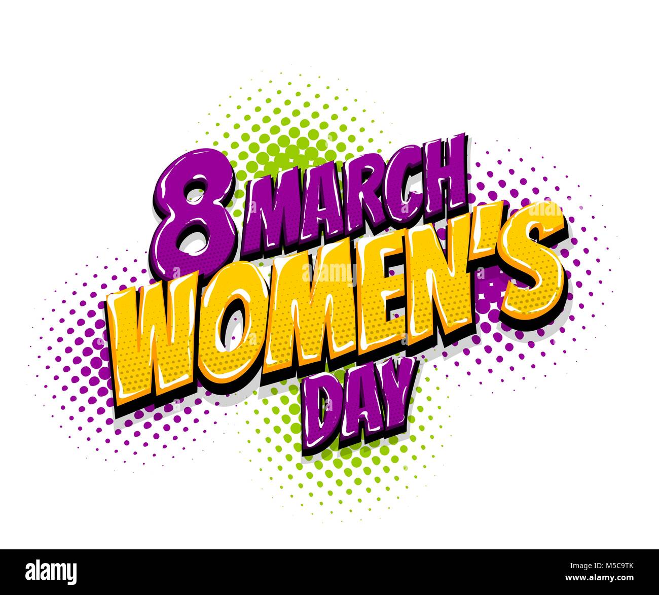 8 march comic text pop art vector Stock Vector Image & Art - Alamy