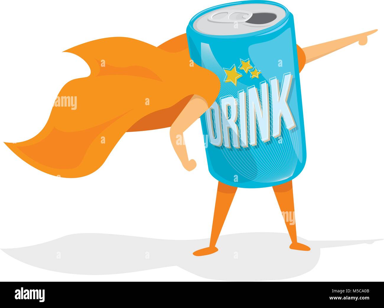 Cartoon illustration of super soda hero saving the day Stock Vector ...