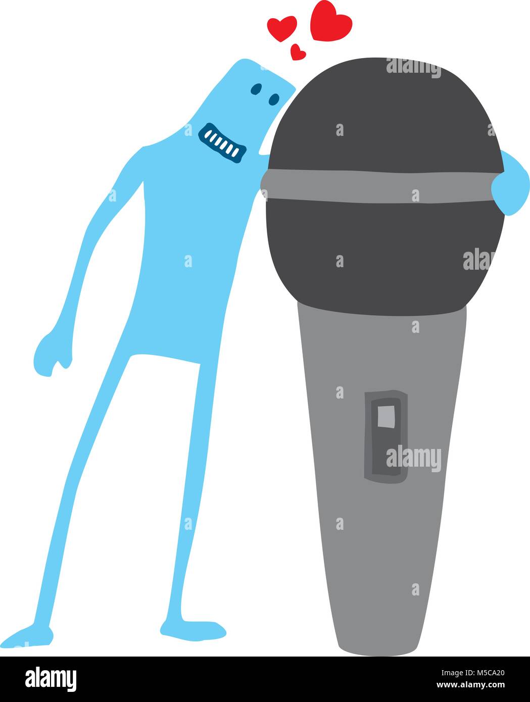 Cartoon man with microphone Stock Vector Images - Alamy