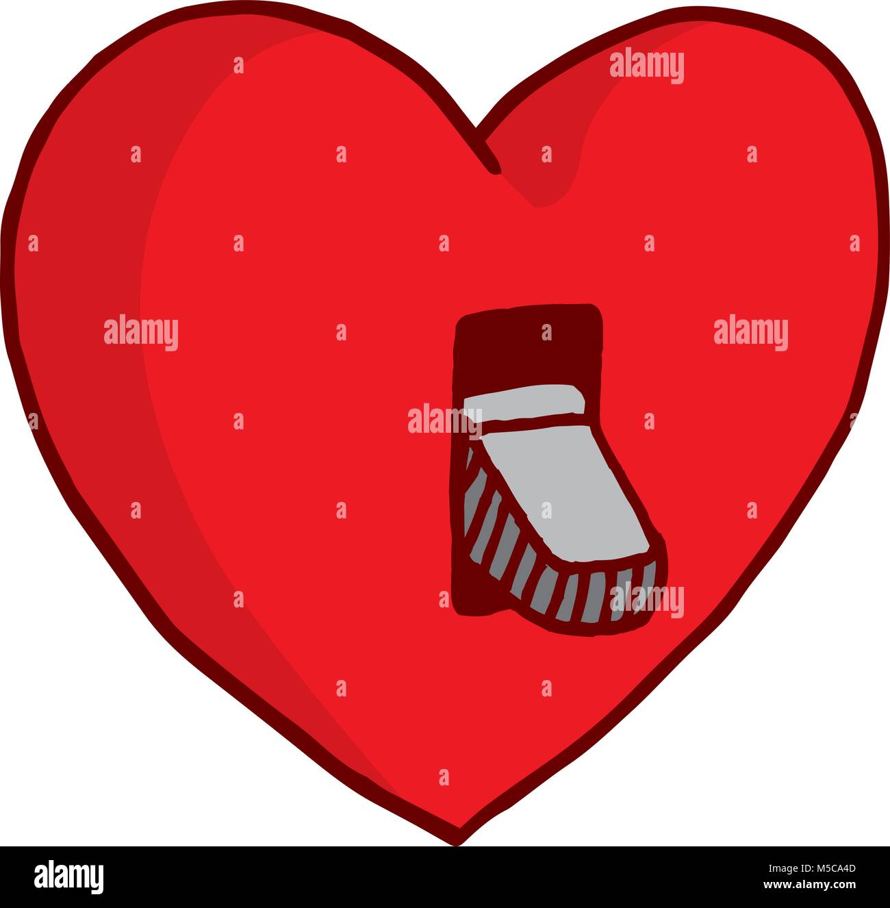 Cartoon illustration of red heart with on off switch Stock Vector Image ...