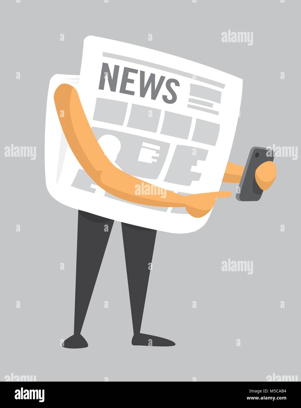 Cartoon Blank Newspaper