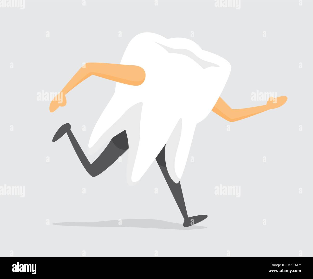 Cartoon illustration of tooth on the run Stock Vector Image & Art - Alamy