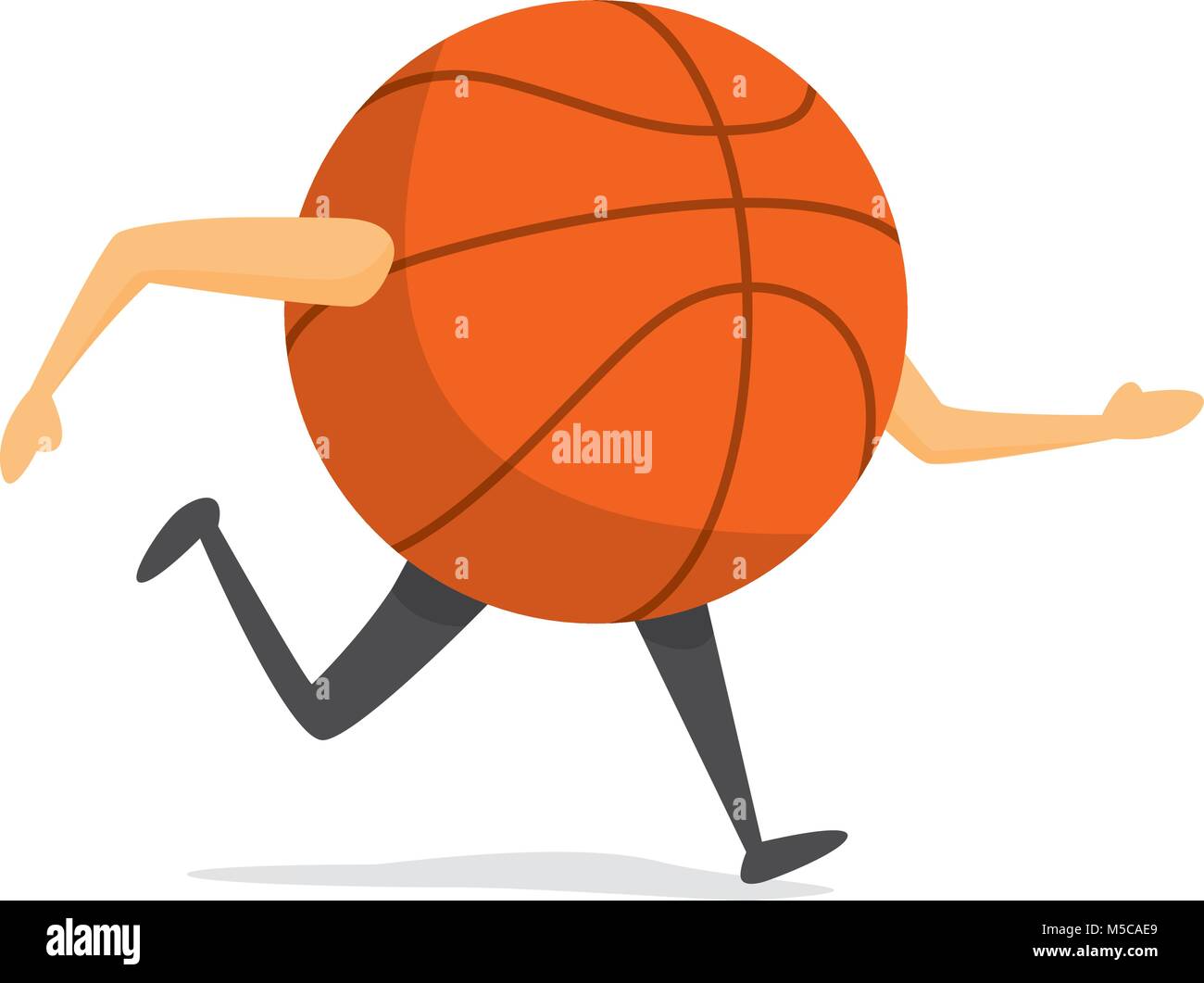 Cartoon illustration of basket ball on the run Stock Vector Image & Art ...