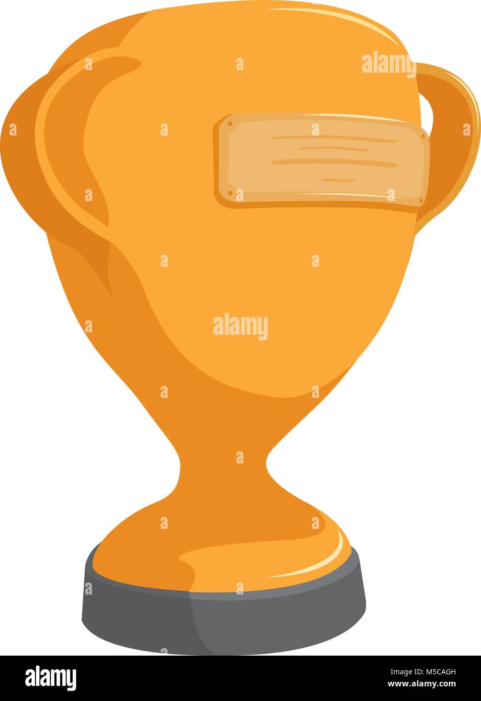 Cartoon illustration of golden trophy or success tournament cup Stock ...