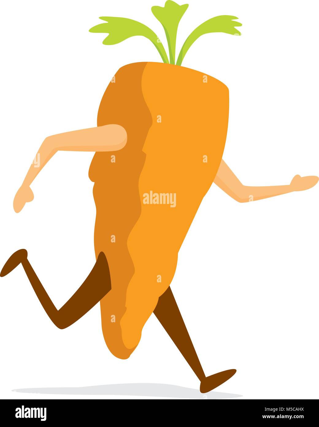 Cartoon illustration of carrot running or training Stock Vector Image ...