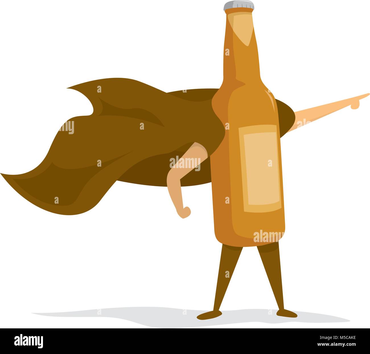 Cartoon illustration of beer super hero saving the day Stock Vector ...