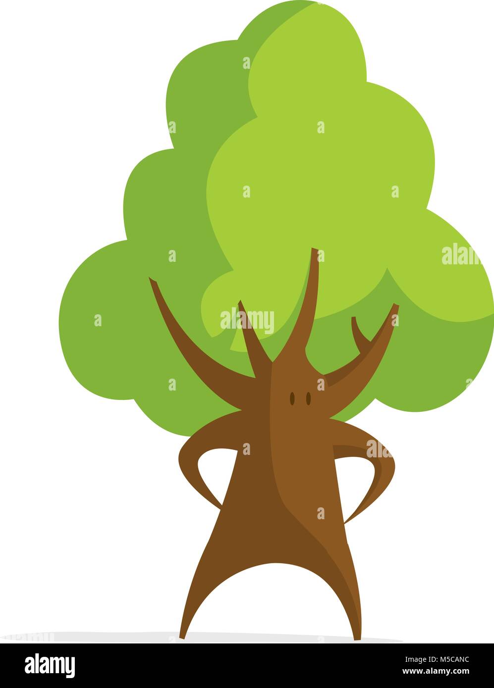 Cartoon illustration of tree standing as human Stock Vector Image & Art ...