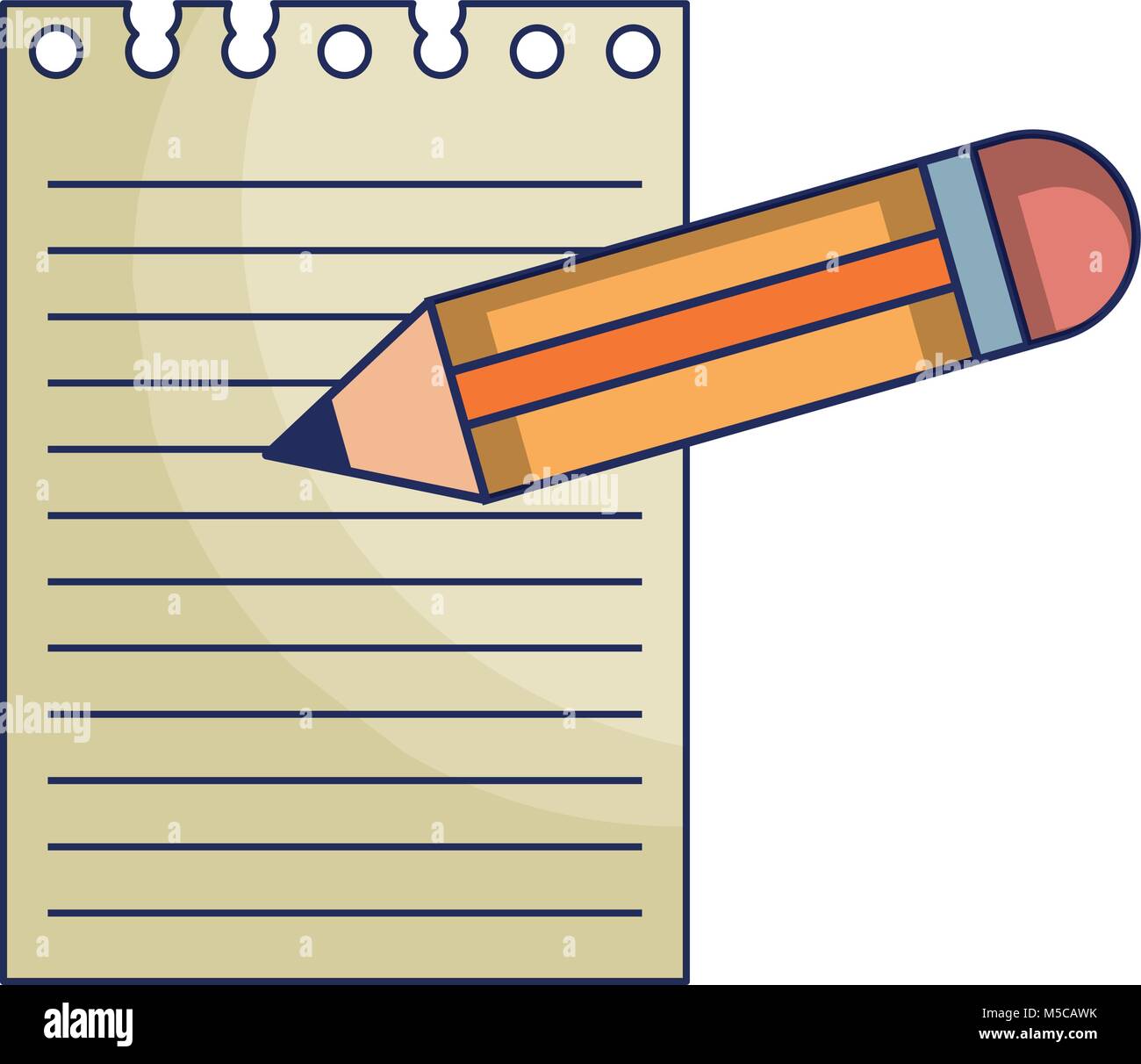 pencil write in paper Stock Vector Image & Art - Alamy
